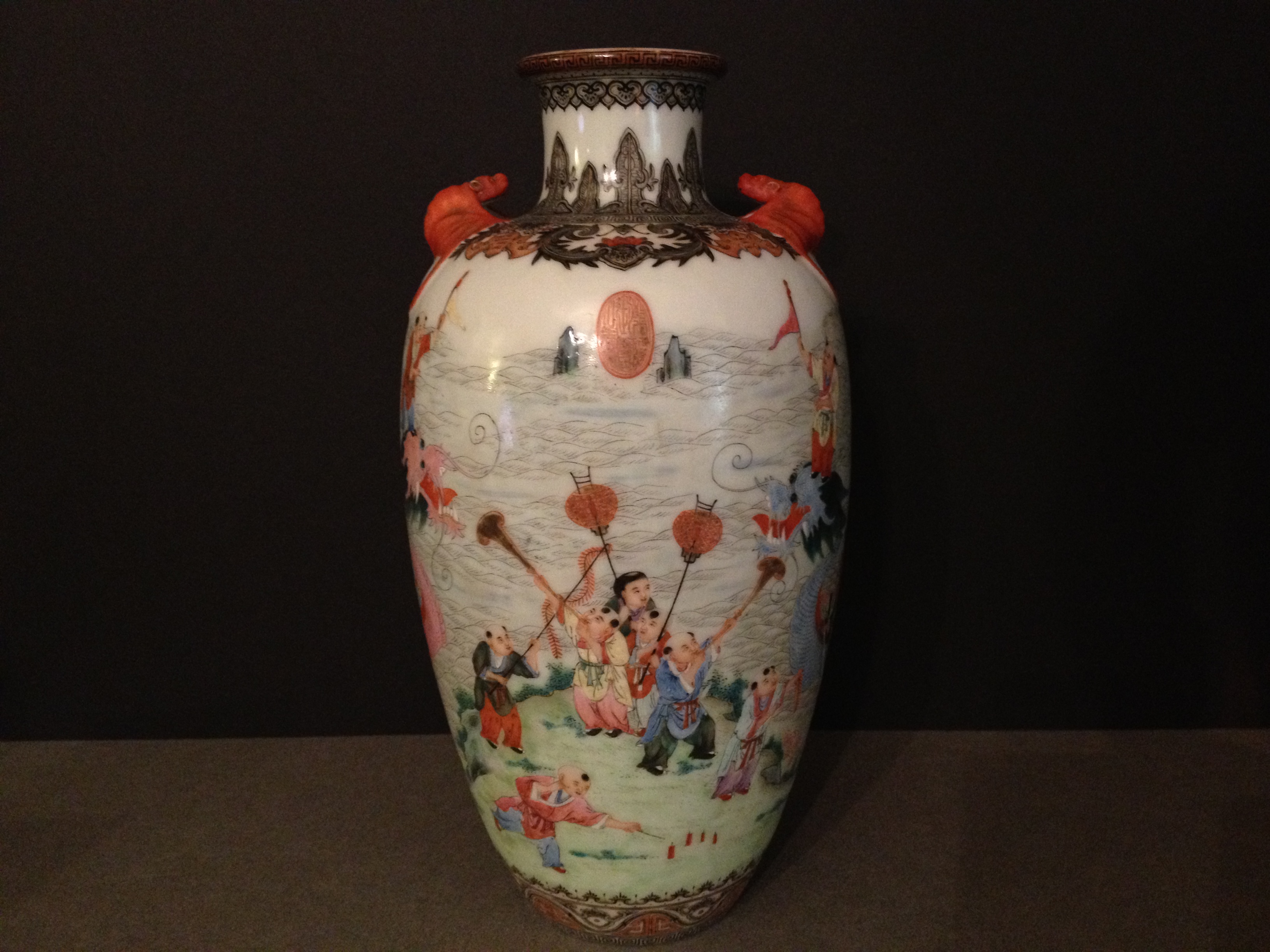 Masterpiece Chinese Republic Period Famille Rose Porcelain Meiping Vase ...